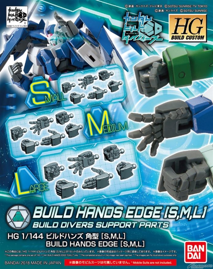 HG Build Custom 1/144 Build Hands Edge (S,M,L) | Rio X Teir
